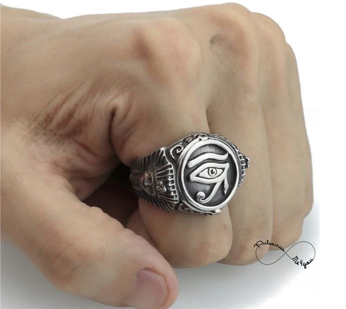 Anel Masculino Olho de Horus - Ref H32 - Pulseiras Me4You