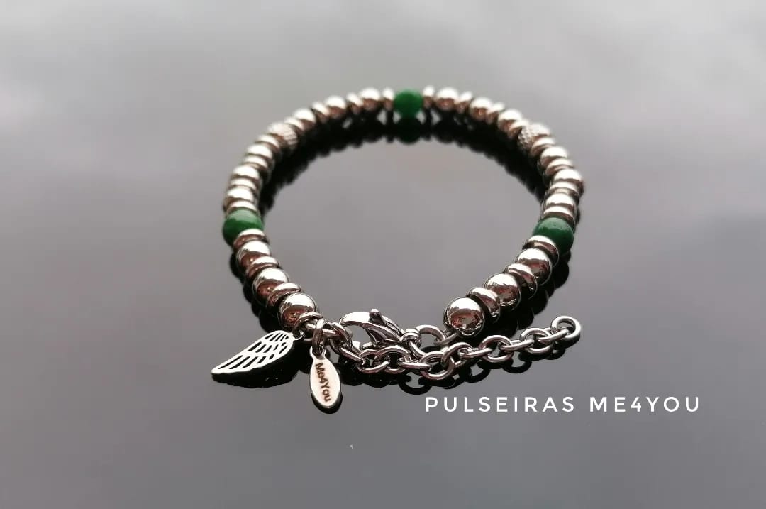 Pulseira Masculina Asa de Anjo - Verde Jade & Stainless Steel - PULSH ...